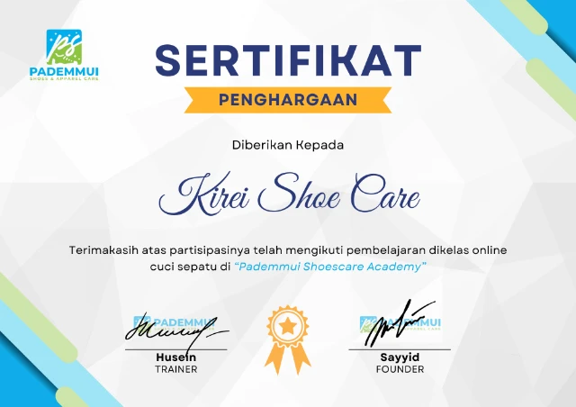 form pemesanan kelas online cuci sepatu