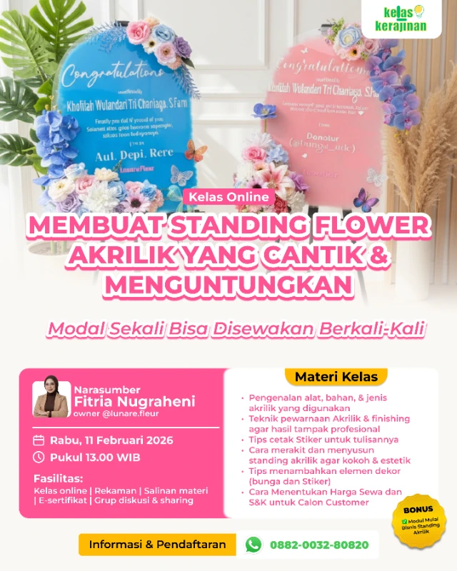 Membuat Standing Akrilik yang Cantik dan Menguntungkan