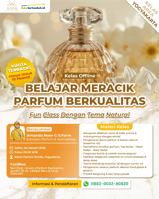 Belajar Meracik Parfum Berkualitas Fun Class dengan Tema Natural